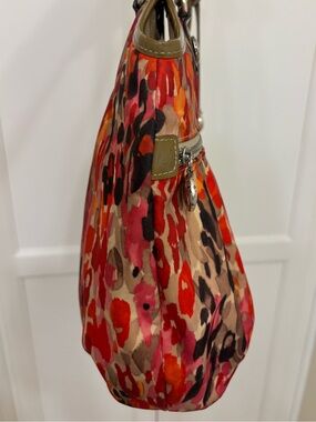 Brighton | Bags | Brighton Milano Spots Watercolor Hobo Bag With Patent ...